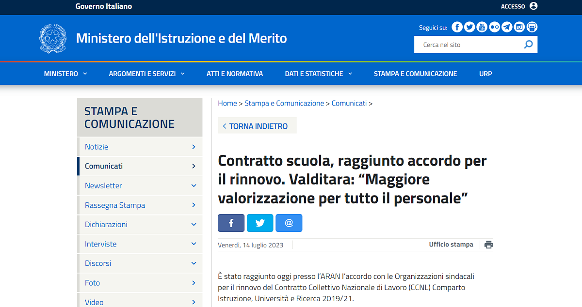 Contratto Scuola Contratto Scuola