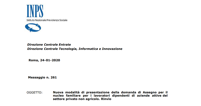 Domanda ANF online, flussi Uniemens e conguaglio cambiano da aprile 2020 Domanda ANF online, flussi Uniemens e conguaglio cambiano da aprile 2020