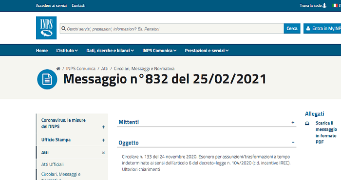 Bonus assunzioni nei flussi Uniemens: ulteriori chiarimenti dell’INPS Bonus assunzioni nei flussi Uniemens: ulteriori chiarimenti dell’INPS