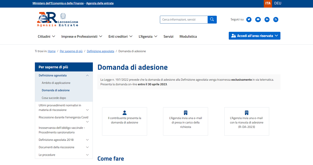 Rottamazione cartelle 2023: le istruzioni su come fare domanda