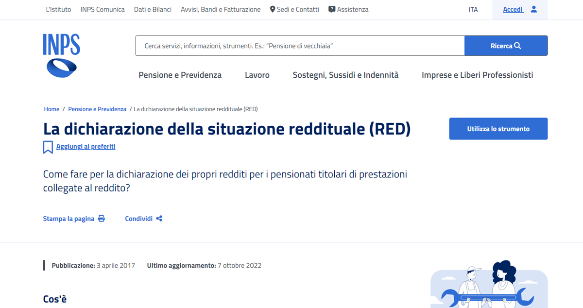 Modello RED INPS: come funziona e chi deve inviarlo
