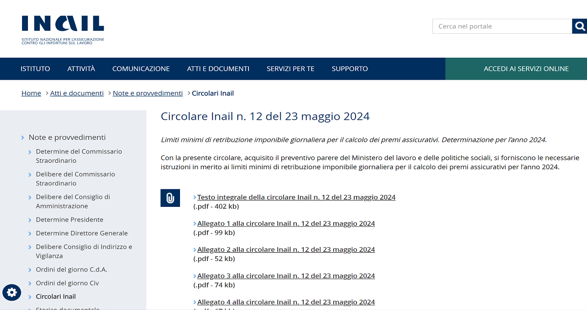 Premi INAIL 2024: retribuzioni minime e istruzioni per il calcolo