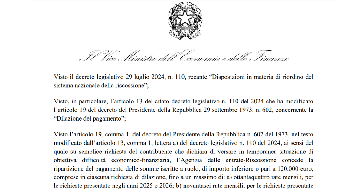 Rateizzazione cartelle 2025: si può arrivare fino a 120 rate