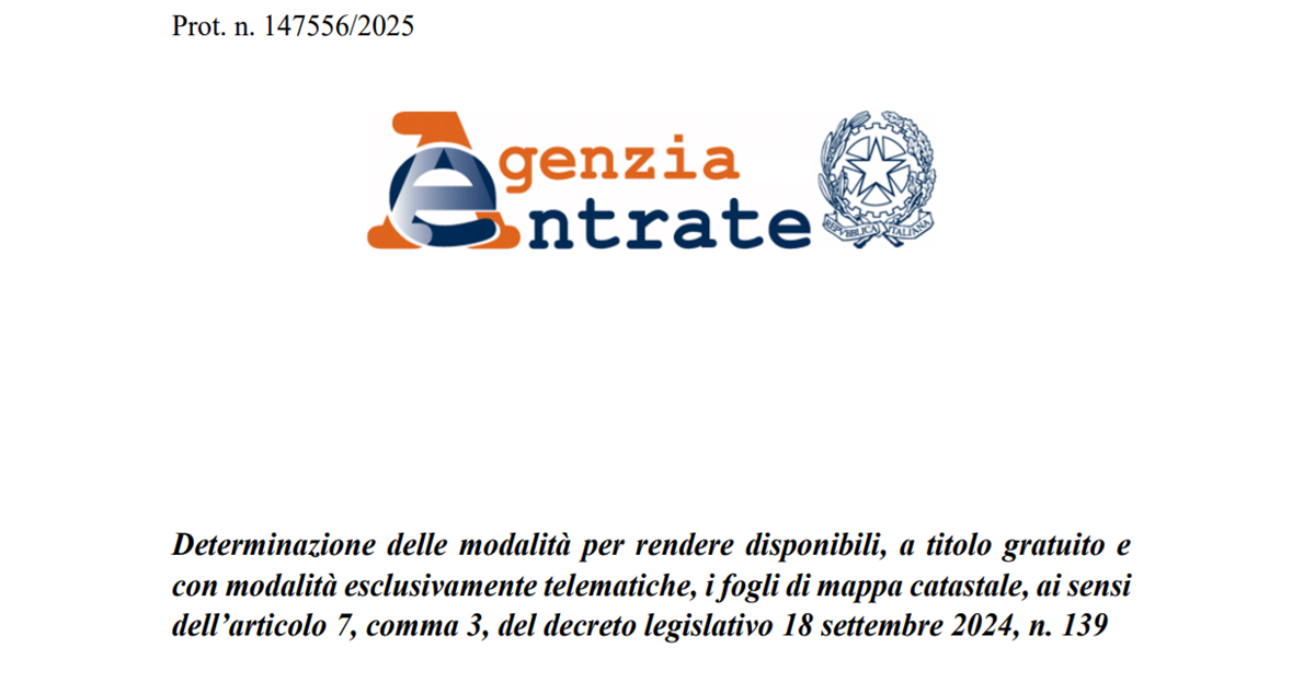 Mappe catastali online e gratis per tutti: le novità dall’Agenzia delle ...