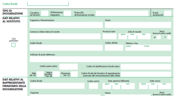 Modello 770: le istruzioni per la compilazione del frontespizio