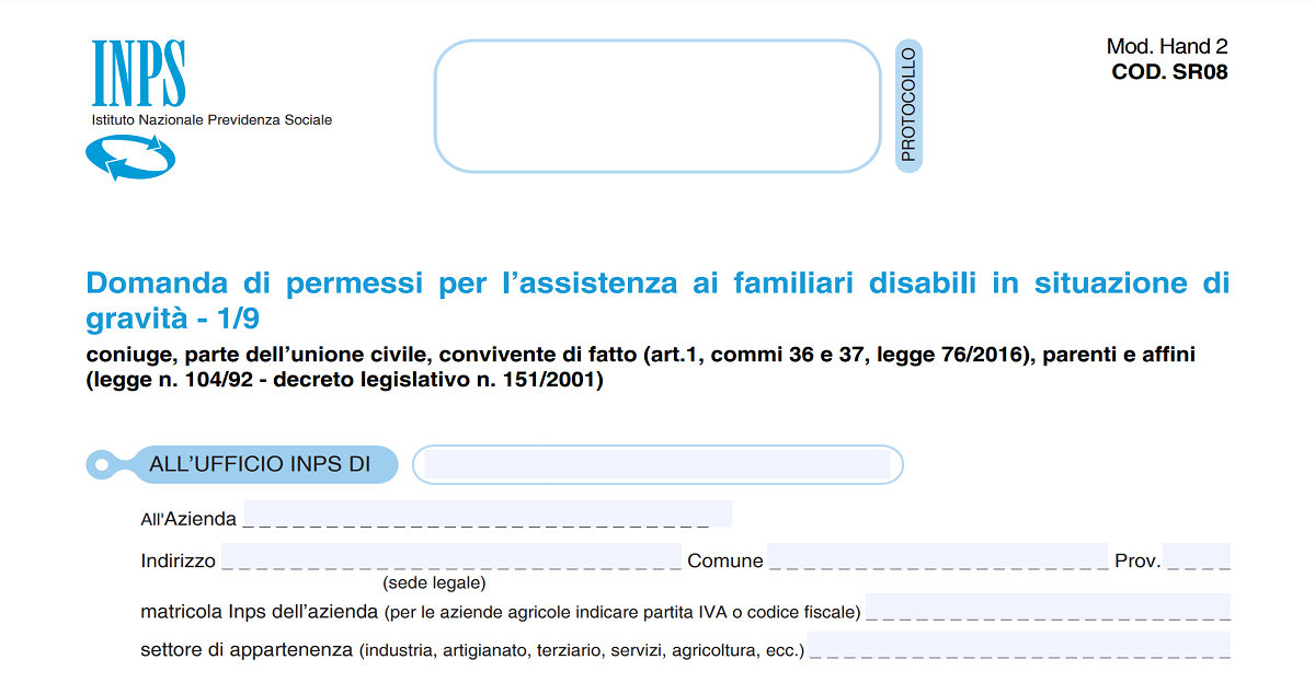 Permessi legge 104, modulo e regole