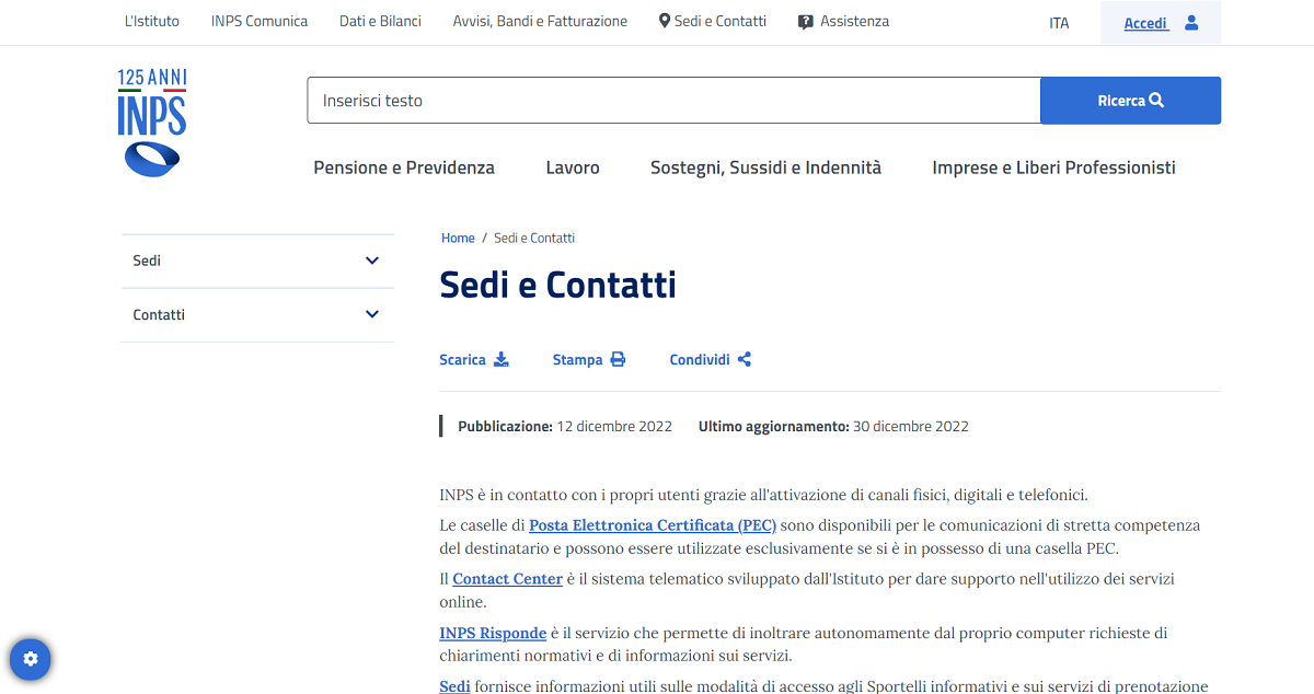 Numero verde e contatti Inps, Inail e Agenzia delle Entrate
